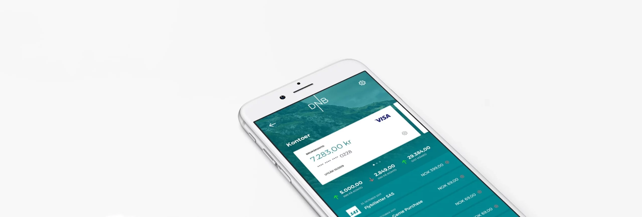 Mobile banking app for DNB bank